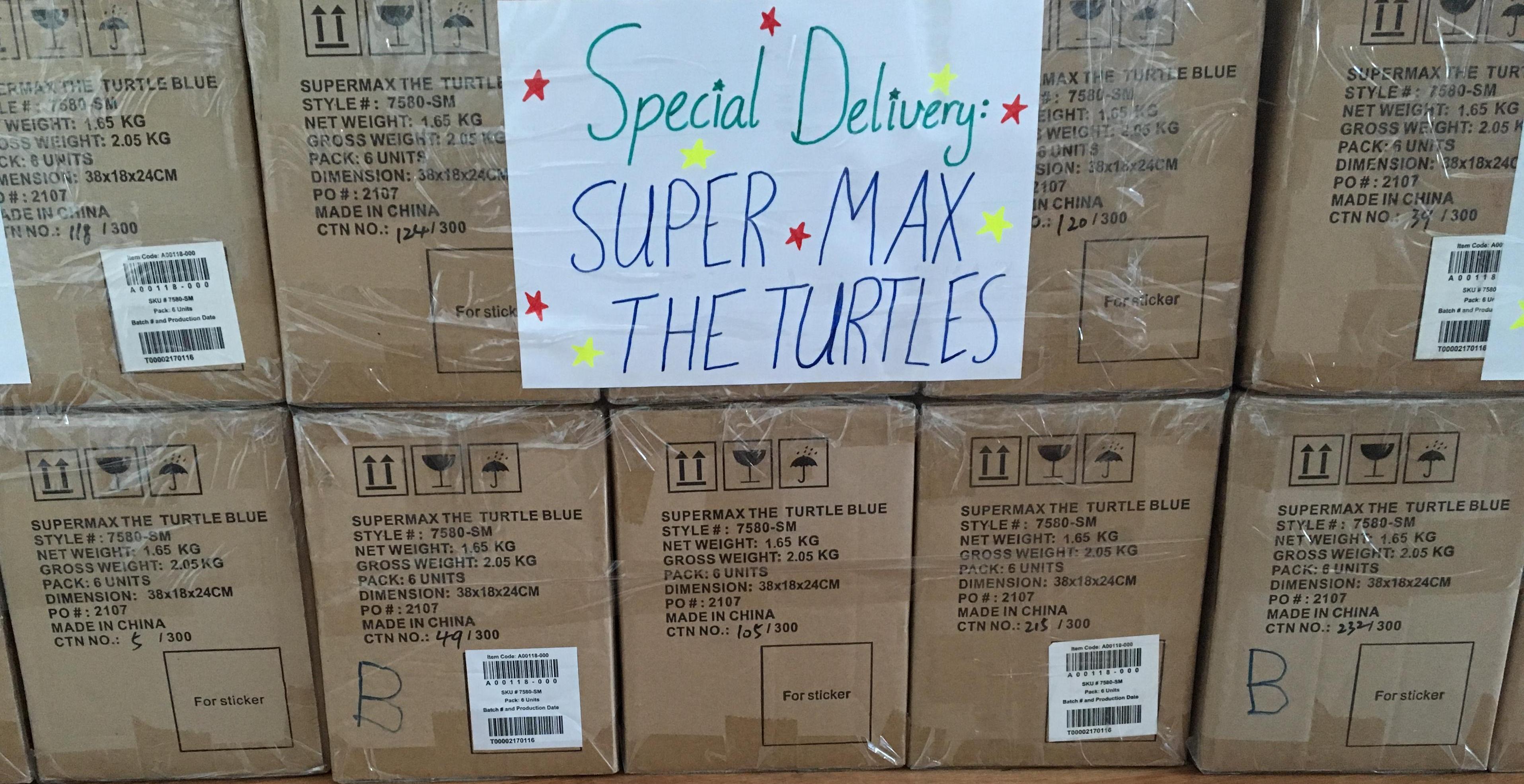 The Cloud b Super Max the Turtles are shipped! - Super Max & Bryce